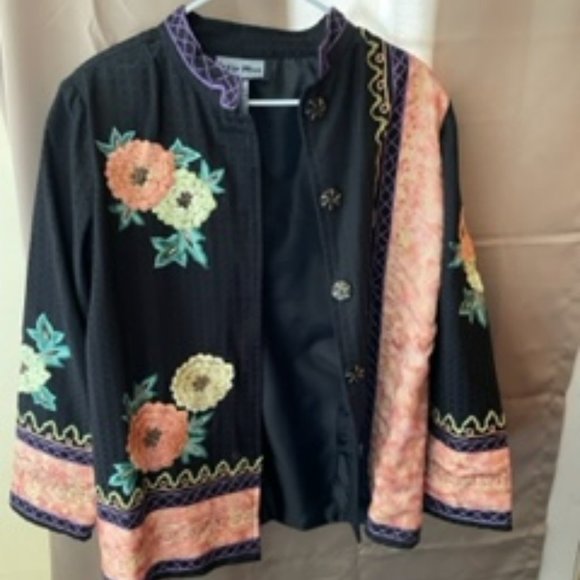 indigo moon | Jackets & Coats | Indigo Moon Flower Jacket | Poshmark